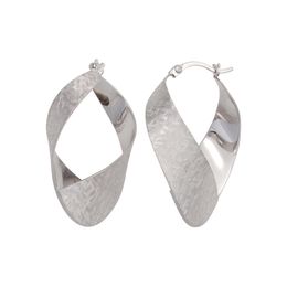 Paar Creolen Jobo, silber (silber 925), Ohrringe, Damen, Silber 925 (Sterlingsilber), 925 Silber