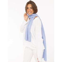 Modeschal Zwillingsherz, Damen, hellblau, Strick, Obermaterial: 100% Kaschmir, unifarben, Modetücher, Strick, unifarben, weich, wärmend, Kaschmir