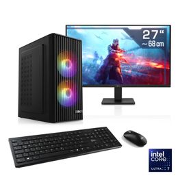 CSL Gaming-PC-Komplettsystem "Spectrum V25207", Energieeffizienz: E (A-G), schwarz, Microsoft Windows 11 Home (64 Bit), 32 GB RAM 1.000 GB SSD, Computer_Komplettsysteme