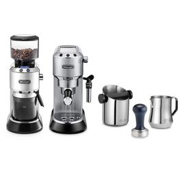De'Longhi DE'LONGHI Espressomaschine "ECKG6821.M", silber (silberfarben), Kaffeemaschinen, Barista Bundle inkl. Tamper, Milchk&auml;nnchen und Knock-Box, Espressomaschine