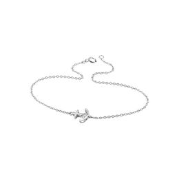 Armband Firetti "Schmuck Geschenk Silber 925 Armschmuck Armkette Anker", silber (silberfarben, kristallweiß, kristallweiß), Armbänder, Damen, 18cm, Silber 925 (Sterlingsilber), mit Zirkonia (synth.)
