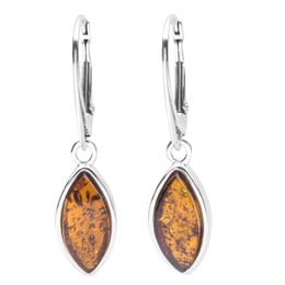 Paar Ohrh&auml;nger OSTSEE-SCHMUCK "OSTSEE-SCHMUCK Ohrh&auml;nger Classic 13 x 6 mm", wei&szlig;, Ohrringe, Damen, 33 x 8mm, Silber 925 (Sterlingsilber)