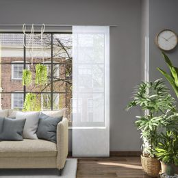 Neutex for you! Schiebegardine NEUTEX FOR YOU "Libre-ECO", grau (hellgrau), B:60cm H:295cm, Jacquard, Polyester, Gardinen, nach Maß