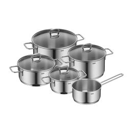 Topf-Set Silit "Alicante", grau (edelstahl), B:29,8cm H:26cm L:52,5cm, Töpfe, Silitherm-Allherdboden, induktionsgeeignet, spülmaschinengeeignet