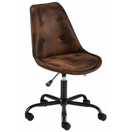 Bürostuhl Inosign "Donny", braun (vintage optik), B:48cm H:83,5cm T:54,5cm, Stühle, Bürodrehstuhl, gepolsterter Schreibtischstuhl im modernen Design