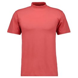 Stehkragenshirt Ragman, Herren, Gr. 6XL, rot (lachs, 540), Baumwolle, regular fit, hoch geschlossener Ausschnitt, Shirts