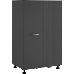 Mehrzweckschrank-Set LAUNDREEZY "Laundreezy, Eckschrank BxHxT 100x162x68 cm", anthrazit matt, B:100cm H:162cm T:68cm, Holzwerkstoff, Kastenmöbel-Sets, Breite 100cm, Tür L/R montierbar, Softclose