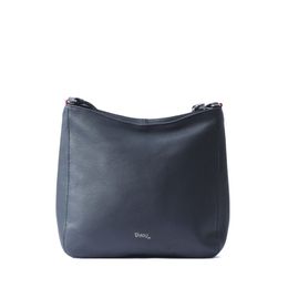 Umhängetasche vargu "Lunua 1", Damen, Gr. B/H/T: 29cm x 30cm x 9cm onesize, blau (navy), Leder, Taschen, LGW zertifiziertes Leder