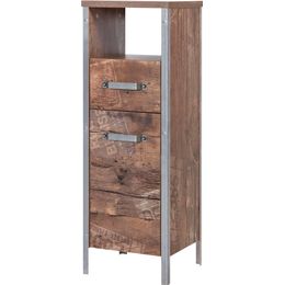 Unterschrank Schildmeyer "Harkon", panamaeichefarben, B:35cm H:104cm T:33,5cm, Schränke