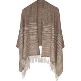 Strickschal Chillouts "Gerti Scarf", Damen, braun (cocoa braun), Strick, Polyester, gestreift, meliert, Modetücher, Größe: 180 x 70 cm, vielseitig tragbar als Schal oder Stola
