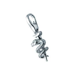 Charm-Einhänger "Aeskulapstab, Silber 925", silber, Giorgio Martello MILANO, Charms, Damen, Silber 925 (Sterlingsilber)