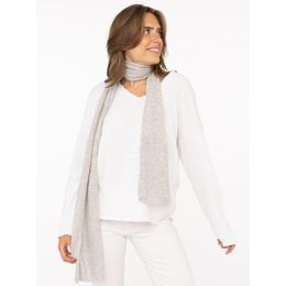 Modeschal Zwillingsherz, Damen, hellgrau, Strick, Obermaterial: 100% Kaschmir, unifarben, Modetücher, Strick, unifarben, weich, wärmend, Kaschmir