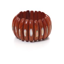 Armband "Olivia", Damen, Gr. Holz, braun (cognac), Collezione Alessandro, Armb&auml;nder Armband