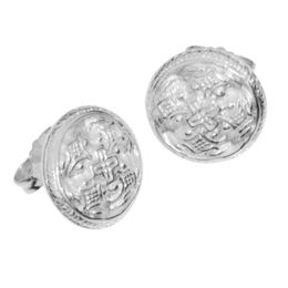 Paar Ohrstecker OSTSEE-SCHMUCK "OSTSEE-SCHMUCK Ohrstecker Hiddensee 13 mm rund", weiß, Ohrringe, Damen, 13mm, Silber 925 (Sterlingsilber)