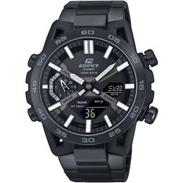 Smartwatch CASIO EDIFICE "3", schwarz, Smartwatches, Solaruhr, Armbanduhr, Herrenuhr, Bluetooth, Stoppfunktion,Phone Finder