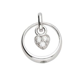 Adelia&acute;s Kettenanh&auml;nger ADELIA&acute;S "Damen 925 Silber Anh&auml;nger Herz mit Zirkonia &Oslash; 11,6 mm", silber, Schmuckanh&auml;nger, Damen, Silber 925 (Sterlingsilber), Kettenanh&auml;nger, mit Zirkonia f&uuml;r Damen