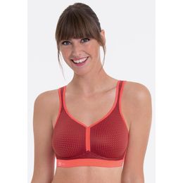 Sport-BH Anita active "Performance", Damen, Gr. 80, Cup B, rot (fire coral), Stoff, Obermaterial: 62% Polyamid, 21% Polyester, 17% Elasthan, Mesh, clean, matt, unifarben, Basic, BHs, Cup A-E, vorgeformte Cups, verstellbare Träger, atmungsaktiv, nahtlos