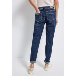 Comfort-fit-Jeans Street One, Damen, Gr. 25, Länge 30, indigo heavy washed, Jeans, 89% Baumwolle, 8% Polyester, 3% Elasthan, unifarben, lang, Jeans, High Waist