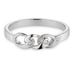 Silberring Bruno Banani "Schmuck, Geschenk" Gr. 56, silberfarben, kristallweiß, Fingerringe, Damen, 56, Silber 925 (Sterlingsilber), 4,6mm, mit Zirkonia (synth.)