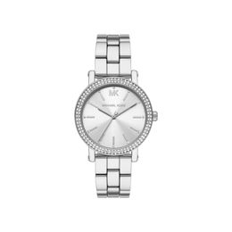 Quarzuhr Michael Kors "COREY", edelstahlfarben, Armbanduhren, Damen, Armbanduhr, Damenuhr, Edelstahlarmband, analog, Glassteine