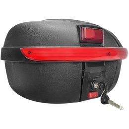 Gepäckträgertasche SACHSENRAD "Gepäckträger-Box Globus", schwarz (schwarz, rot), Taschen, B/H/T: 37cm x 25cm, PVC, B:37cm H:25cm