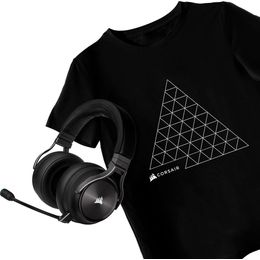 Corsair Gaming-Headset "VIRTUOSO RGB WIRELESS XT + gratis T-Shirt", schwarz, B:10cm H:17,9cm T:17cm, Kopfhörer