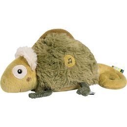 babyFEHN Kuscheltier FEHN "Lazy, Crazy & Pink, Einschlafhilfe Chamäleon", grün (khaki, olive), Plüschfiguren, KinderB:27cm H:6,7cm L:17cm, Plüsch, Softvelour, B:27cm H:6,7cm L:17cm