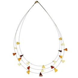 Collier OSTSEE-SCHMUCK "OSTSEE-SCHMUCK Collier Nalia Collier Nalia", braun, Halsketten, Damen, 42cm, Bernstein, L: 42, Collier