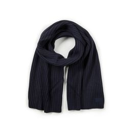 JOOP! Strickschal JOOP JEANS "Francis", Damen, blau (dunkelblau), Strick, Wollmischung, clean, unifarben, Modetücher, aus Rippenstrick