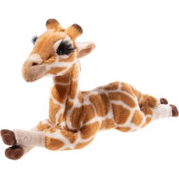Kuscheltier Heunec "Misanimo, Giraffe liegend, 38 cm", bunt (gefleckt), Plüschfiguren, KinderH:38cm, enthält recyceltes Material, H:38cm