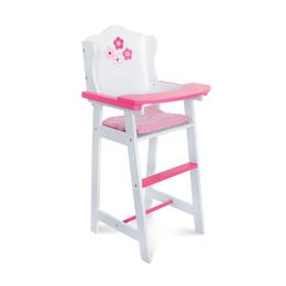 Bayer Chic 2000 Puppenhochstuhl CHIC2000 "Fiori", rosa (weiß, rosa), Puppenmöbel, KinderB:26cm H:59cm T:26cm, Holz, B:26cm H:59cm T:26cm