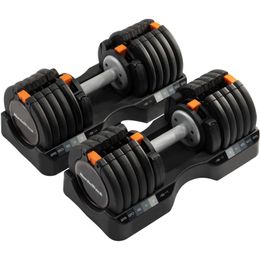 Hantel-Set NORDICTRACK "NordicTrack-Hanteln mit einstellbarer Last (2 x 25 kg)", schwarz, Hanteln, 50 kg, Kunststoff, Stahl