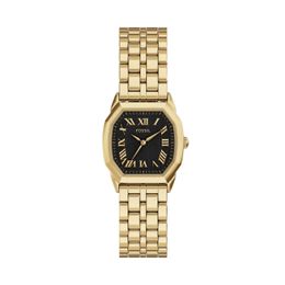 Quarzuhr Fossil "HARLOW", gold (gelbgoldfarben, schwarz), Armbanduhren, Damen, Armbanduhr, Damenuhr, Edelstahlarmband, analog