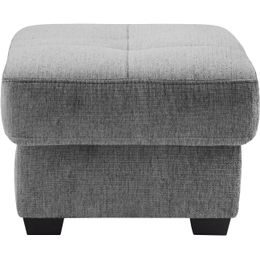 Hocker MR. COUCH "Pierre DuraSpring", novaclean senseo 1 anthrazit, B:61cm H:47cm T:61cm, 95% Polyester / 5% Nylon, Hocker, Mit DuraSpring-Taschenfederkern bis 140 kg belastbar