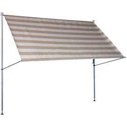 Klemmmarkise, grau (taupe, weiß), B:350cm H:275cm, Polyacryl, Angerer FREIZEITMÖBEL, Markisen