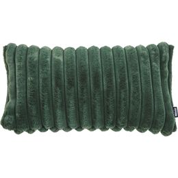 Sitzkissen done. "Polar", iceberg grün, felloptik gestreift unifarben, B:30cm H:1cm L:50cm, Polyester, Dekokissen_Sitzkissen_Kissenhüllen, Kissenhülle aus leichtem Flanell