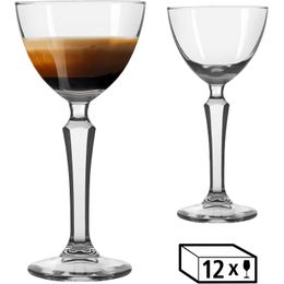 Gläser-Set Libbey "Libbey Nick and Nora 12er Set -SPEAKEASY-", transparent, H:16cm Ø:8cm, Glas, Trinkgefäße, 141 ml, hochwertig verarbeitet, im modernen Design