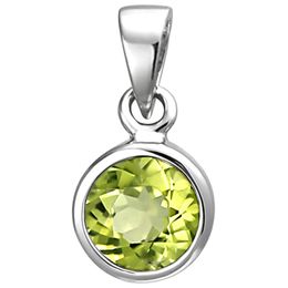 Kettenanh&auml;nger Jobo "Anh&auml;nger mit Peridot", silber (silber 925, hellgr&uuml;n), Schmuckanh&auml;nger, Damen, Silber 925 (Sterlingsilber), Kettenanh&auml;nger, 925 Silber