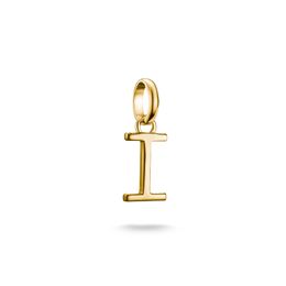 Charm Buchstabe Thomas Sabo "Charm Alphabet/Buchstabe - Connect", gold (gelbgoldfarben), Charms, Damen, I, Silber 925 (recycelt)