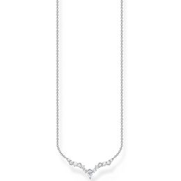 Kette mit Anhänger Thomas Sabo "Eiskristalle, KE2172-051-14-L45V" Gr. 45, bunt (silberfarben, weiß), Halsketten, Damen, 45, Silber 925 (Sterlingsilber), mit Zirkonia (synth.)