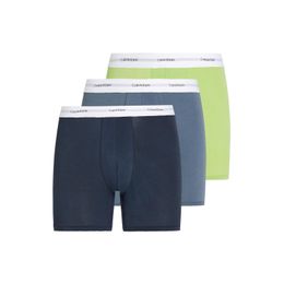 Herren Boxer "BOXER BRIEF 3PK", Calvin Klein Underwear, Gr. Sshoreline, highline gr, grisaille, Jersey, Obermaterial: 57% Baumwolle, 38% Modal, 5%