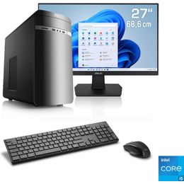 CSL Gaming-PC-Komplettsystem "Sprint V28988", Energieeffizienz: E (A-G), grau (anthrazit), Microsoft Windows 11 Home (64 Bit), 8 GB RAM 500 GB SSD, Computer_Komplettsysteme