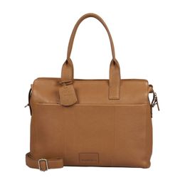 Henkeltasche Burkely "Burkely Taschen Leder", Damen, Gr. onesize, braun (cognac), Leder, Taschen