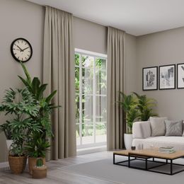 Neutex for you! Vorhang nach Ma&szlig; NEUTEX FOR YOU "ARUBA", beige (dunkelbeige), B:137cm H:275cm, Jacquard, Obermaterial: 100% Polyester, Gardinen nach Ma&szlig;, Uni Dimout, hochwertige Webstruktur