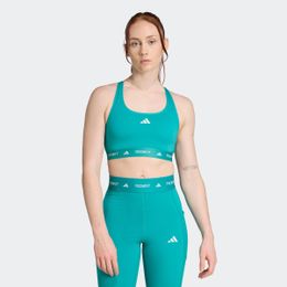 Damen Sport-BH "TF BRA", adidas Performance, Gr. Lpure teal, Obermaterial: 73% Polyester, 27% Elasthan, BHs
