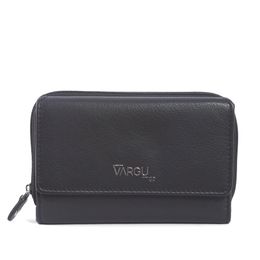 Geldbörse vargu "NILA 1-A mono", schwarz, Rindsleder, Kleinlederwaren, LGW zertifiziertes Leder