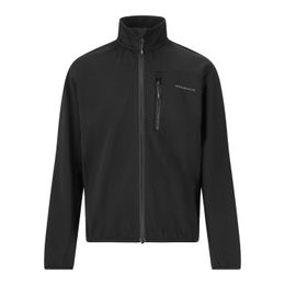 Outdoorjacke Endurance "Ofel jr.", Jungen, Gr. 128, schwarz, 93% Polyester, 7% Elasthan, unifarben, normal, hoch geschlossener Ausschnitt, Jacken, mit 4-Wege-Stretch für viel Bewegungsfreiheit
