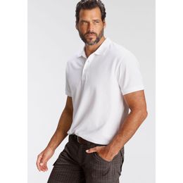 MAN'S WORLD Poloshirt MAN'S WORLD, Herren, Gr. 48/50 (M), wei&szlig;, Piqu&eacute;, Obermaterial: 100% Baumwolle, unifarben, Basic, regular fit, Rundhals, Flachstrickb&uuml;ndchen, Shirts, Kurzarm, lockere Passform, unifarben
