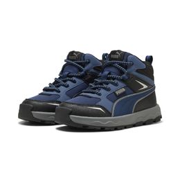 Sneaker Puma "Evolve Trail Sneakers Kinder", Kinder, Gr. 34.5, schwarz (persian blau cool schwarz gray schwarz), Obermaterial: Synthetik, Textil; Futter: Textil; Innensohle: Textil; Laufsohle: Gummi, Schuhe Sneaker