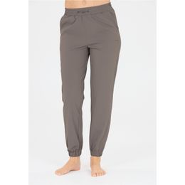 ENDURANCE ATHLECIA Sweathose ATHLECIA "Hero", Damen, Gr. 34, EURO-Größen, camelfarben, 92% Nylon, 8% Elasthan, unifarben, lang, Hosen, mit 4-Wege-Stretchfunktion